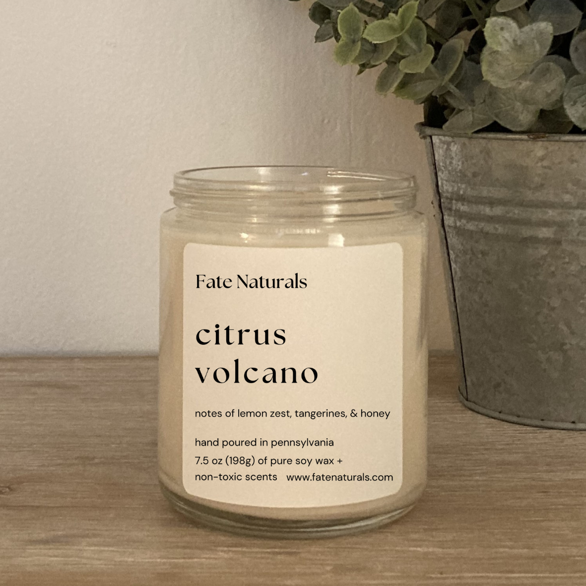 Citrus Volcano Non-Toxic Candle – Fate Naturals